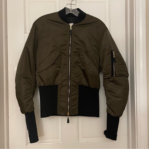 Sandro | Jackets & Coats | Sandro Paris Army Green Puffer Jacket Worn ...